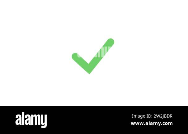 Animation in motion graphics of a check mark symbol. Symbolizing right. Motion Graphics ...