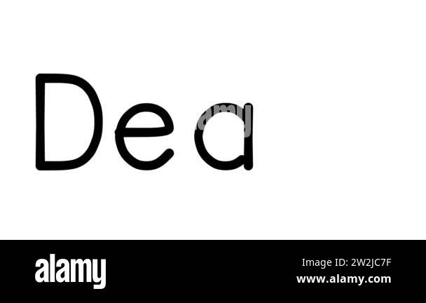 Death Handwritten Text Animation in Various Sans-Serif Fonts and ...