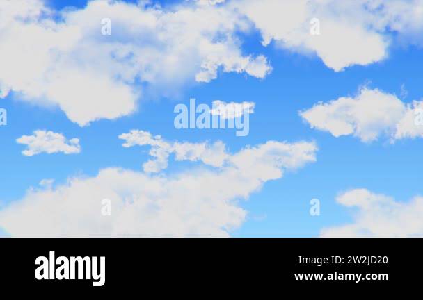 Blue sky clouds and sun loop Animation background Green Screen Alpha Stock Video Footage - Alamy