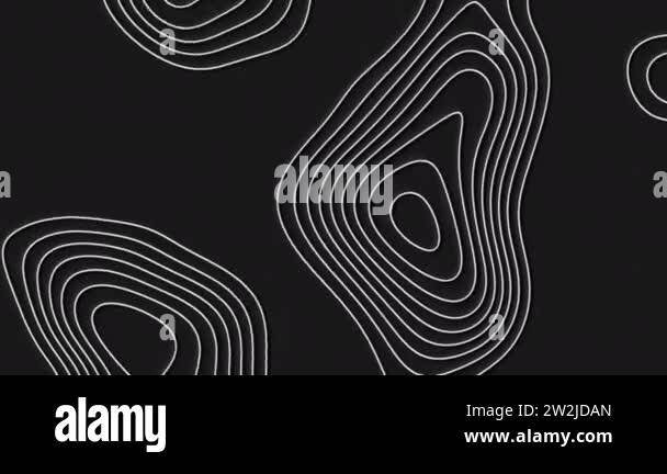 Animated outline topographic contour map Stock Videos & Footage - HD ...