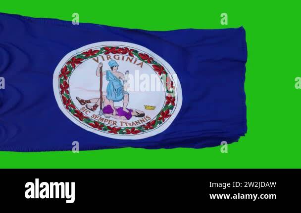 Flag of Virginia on Green Screen. Perfect for your own background using ...
