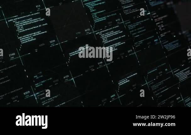 Abstract process of a cyber attack, concept of digital crime. Animation ...