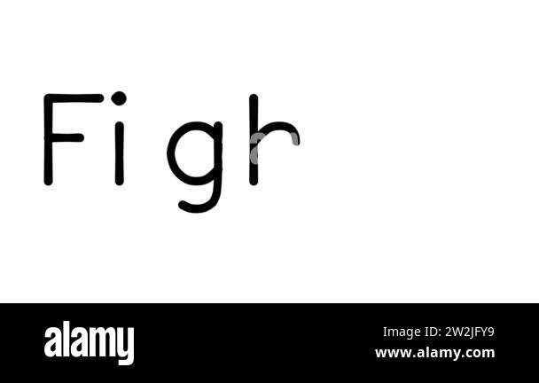 Fighter Handwritten Text Animation in Various Sans-Serif Fonts and ...