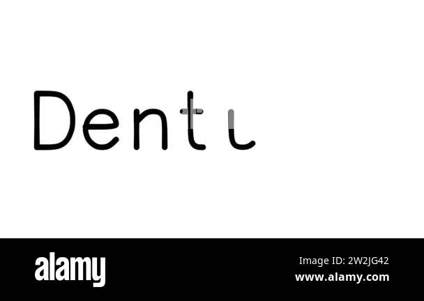 Dentures Handwritten Text Animation in Various Sans-Serif Fonts and ...