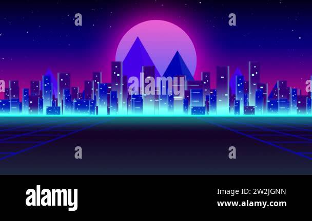 Animation of seamless loop with highway road markings moving fast ...
