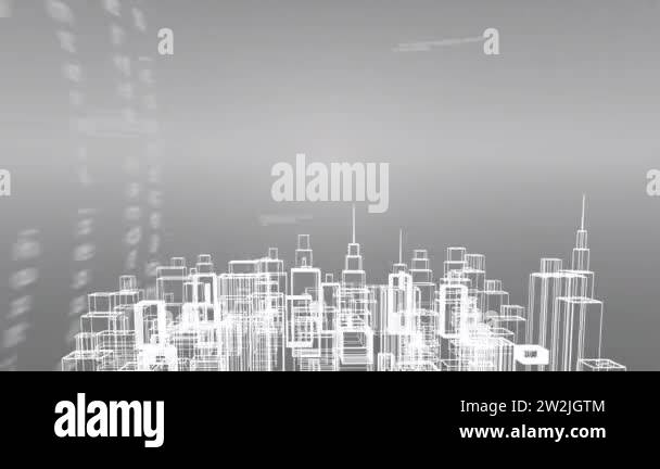 Animation of data processing and recording with a 3d architectural ...