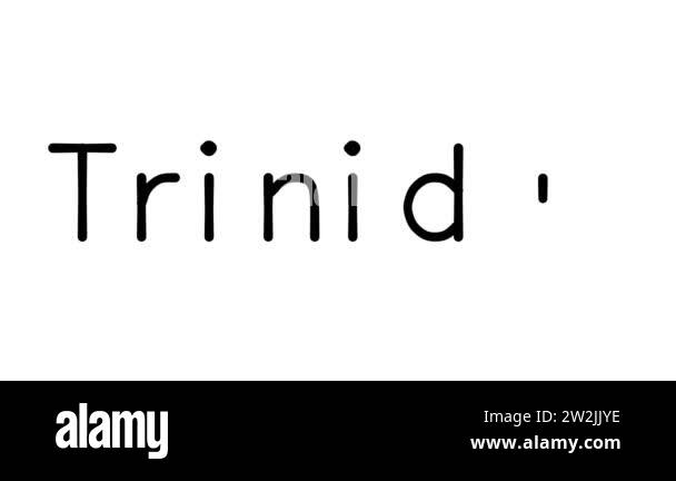 Trinidad Handwritten Text Animation in Various Sans-Serif Fonts and ...