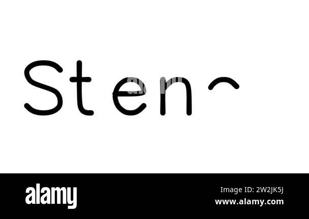 Stencil Handwritten Text Animation in Various Sans-Serif Fonts and ...