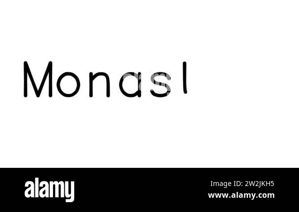 Monastery Handwritten Text Animation in Various Sans-Serif Fonts and ...