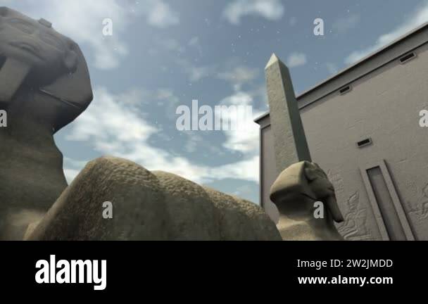 Animated ancient temple in Egypt Stock Video Footage - Alamy