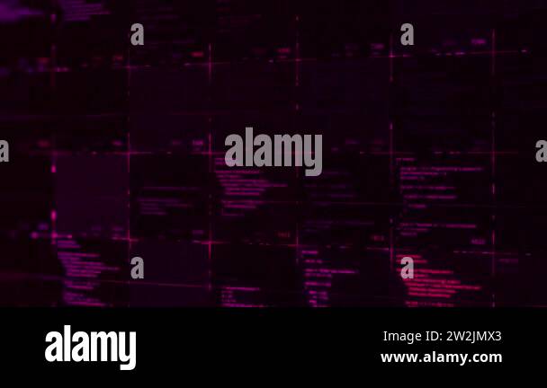 Abstract Modern Virtual Computer Script On Black Background Seamless Loop Animation Work Of