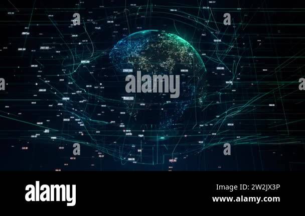global network animation 3d animation symbolizing global information ...