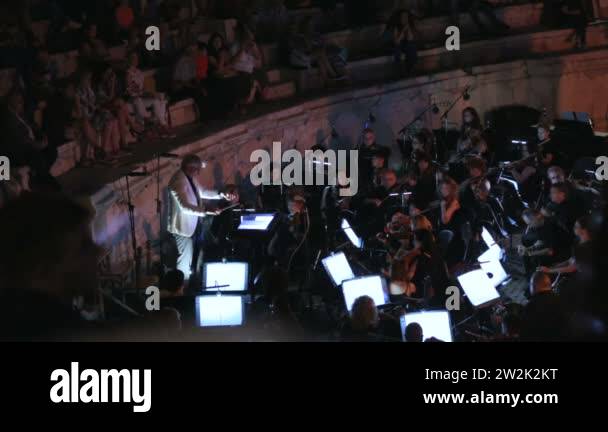 PLOVDIV, BULGARIA - JULY, 2018: Opera festival in amphitheatre Stock ...