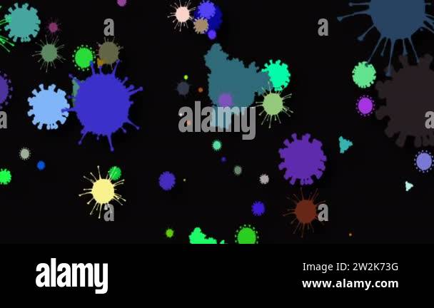Medical illustration 2d, 3d animation background of cells, bacteria ...
