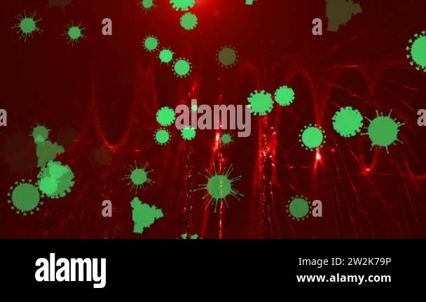 Medical illustration 2d, 3d animation background of cells, bacteria ...