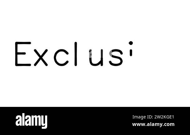 Exclusion Handwritten Text Animation in Various Sans-Serif Fonts and ...