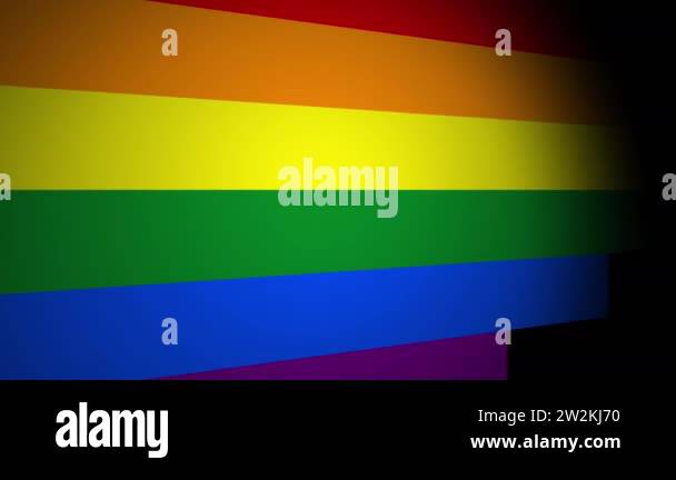 LGBT flag colors in world map animation. LGBT rainbow flag animation ...