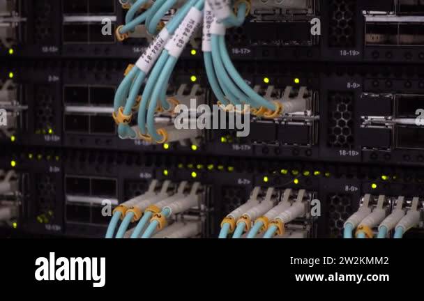 The back of the server rack needs to be cleaned. Dirty panel. Working ...