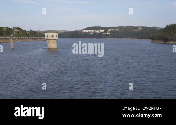 Castelo de Bode dam in Portugal Stock Video Footage - Alamy
