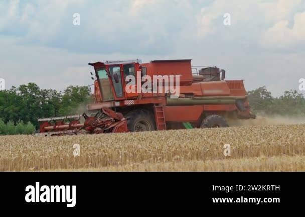 Combine harvester field trees Stock Videos & Footage - HD and 4K Video ...