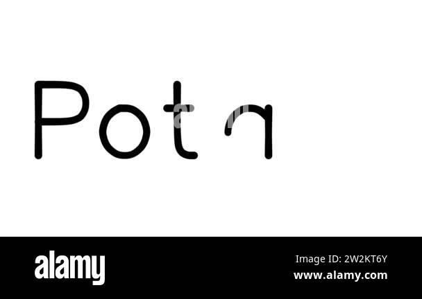 Potato Handwritten Text Animation in Various Sans-Serif Fonts and ...