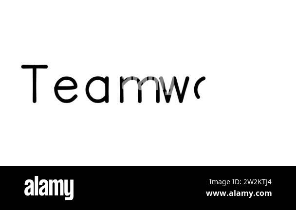 Teamwork Handwritten Text Animation in Various Sans-Serif Fonts and ...