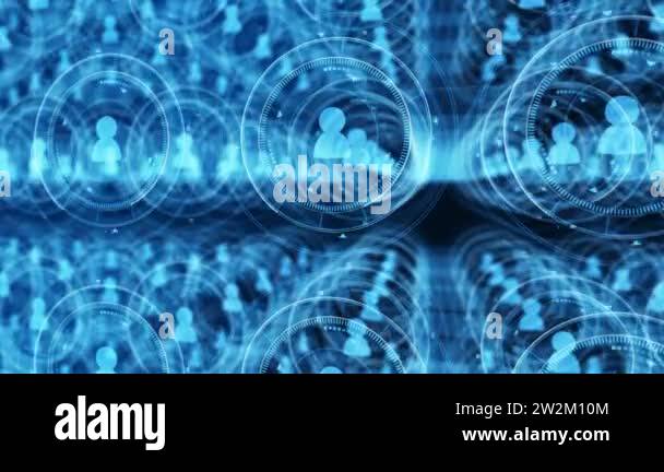 Network community with connected people. Social media concept. Person ...