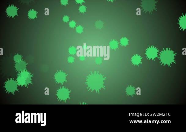 Medical animation background of cells, bacteria viruses in world. Human ...