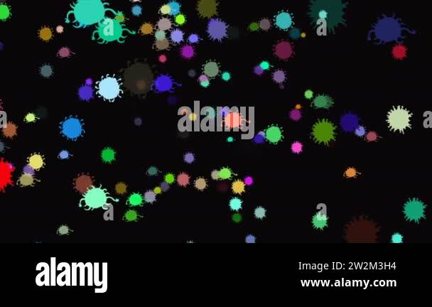 Medical illustration 2d, 3d animation background of cells, bacteria ...