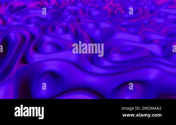 Seamlessly looping slowly flowing 3D purple liquid waves. Animated ...