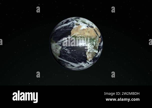 Photo realistic 3D earth. Planet Earth from space. Animation of Earth ...