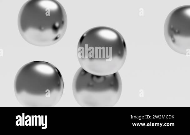 Liquid bubbles levitation 3d render. Smooth morphing spheres movement. Vivid animation of ...