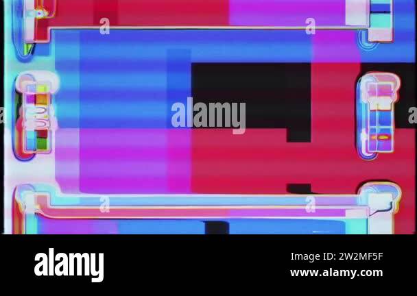 VHS defects noise and artifacts, glitches from an old tape. Glitch ...