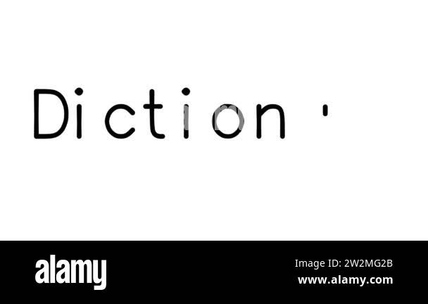 Dictionary Handwritten Text Animation in Various Sans-Serif Fonts and ...