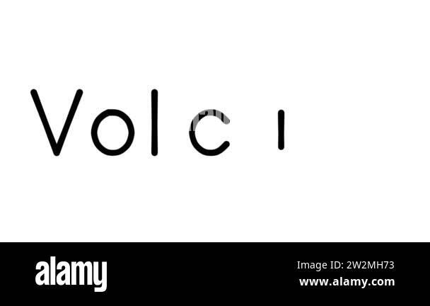 Volcano Handwritten Text Animation in Various Sans-Serif Fonts and ...