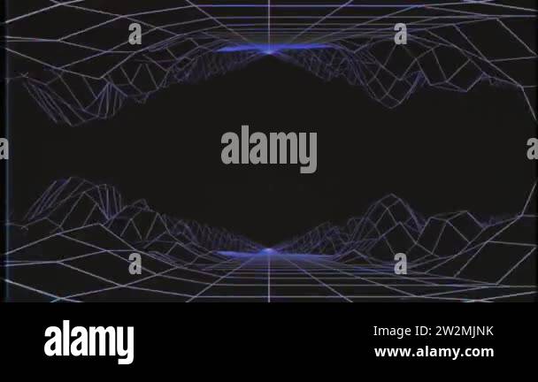 80s glitch vhs style loop animation. Distorted video tape effect ...