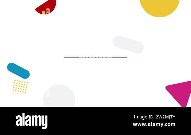 Minimal design 4K animation background. Simple retro geometric shapes ...