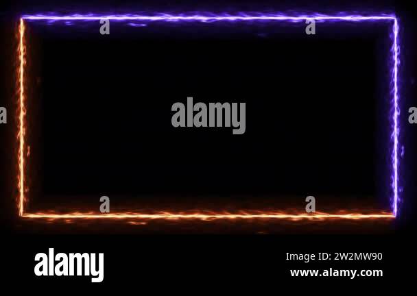 Versus screen. Blinking futuristic fire VS frames light on black ...