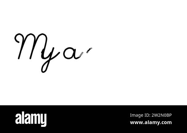 Myanmar Decorative Handwriting Animation in Six Cursive and Gothic ...