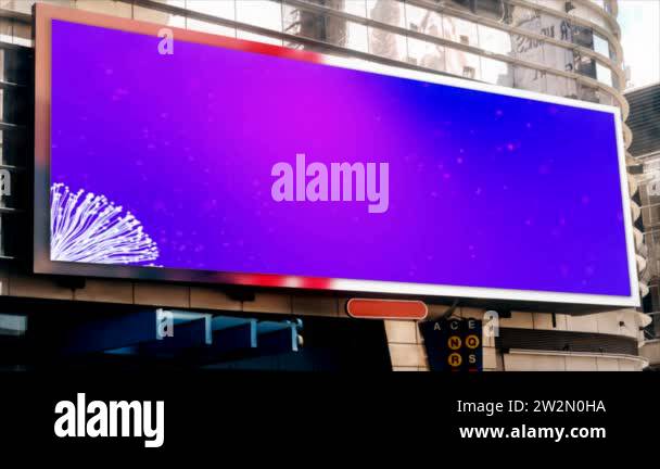 bigboard advertising on the street, on the building, abstract movement ...