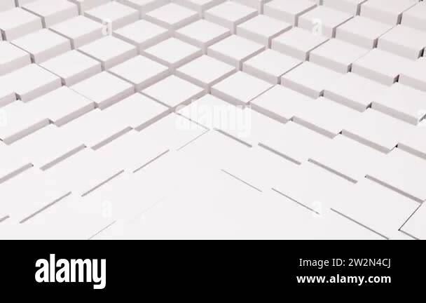 3D Square Shapes Waving Floor White Abstract Background HD Video ...