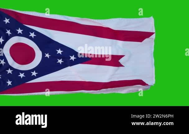Flag of Ohio on Green Screen. Perfect for your own background using ...