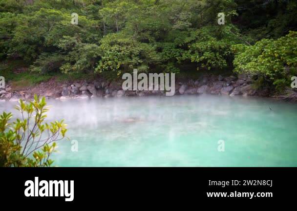 4k, Bubbling in large hot spring in Taiwan. Pools of hot water in ...