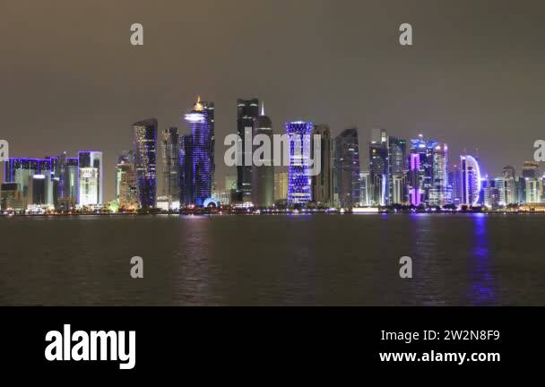 Doha skyline cityscape doha Stock Videos & Footage - HD and 4K Video ...