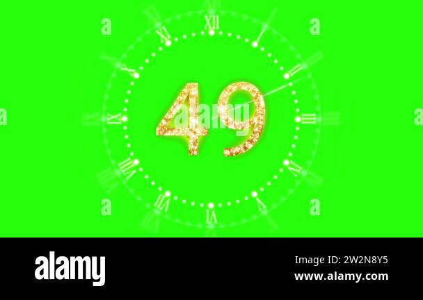 60 Seconds Countdown Timer on Green Screen Stock Video Footage - Alamy