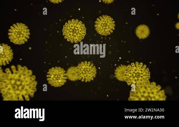 Virtual animated representation of coronavirus 2019-nCoV pathogen cells ...