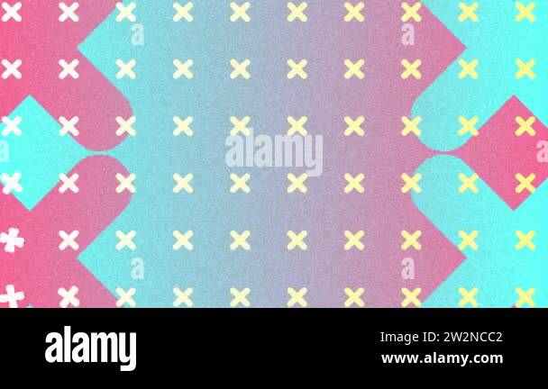 Animation of retro hypnotic motion of pastel yellow, pink and blue ...