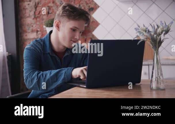 Disabled man using computer typing Stock Videos & Footage - HD and 4K ...