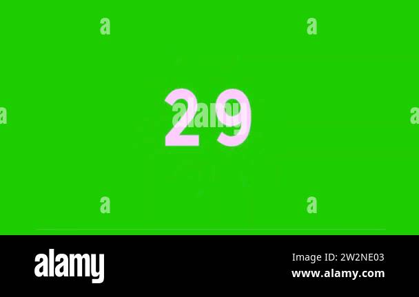 30 Seconds Countdown Timer on Green Screen Stock Video Footage - Alamy