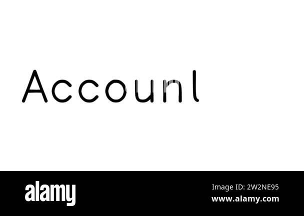 Accountant Handwritten Text Animation in Various Sans-Serif Fonts and ...